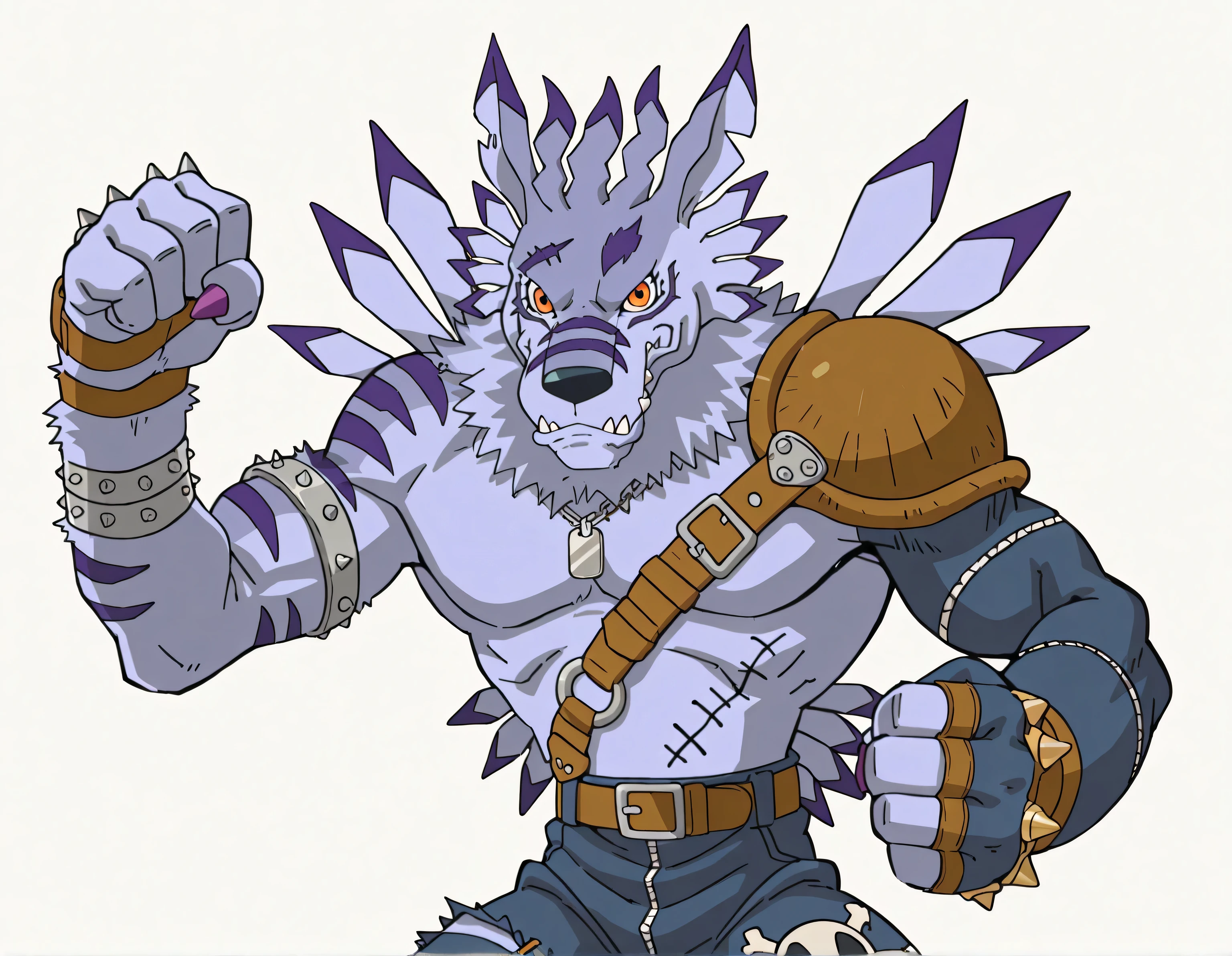 A close up of a cartoon of a man with a sword - SeaArt AI