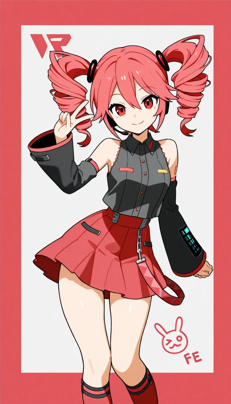 (beautiful girl : 1.3),1 girl,(VOCALOID's heavy sound teto), - SeaArt AI