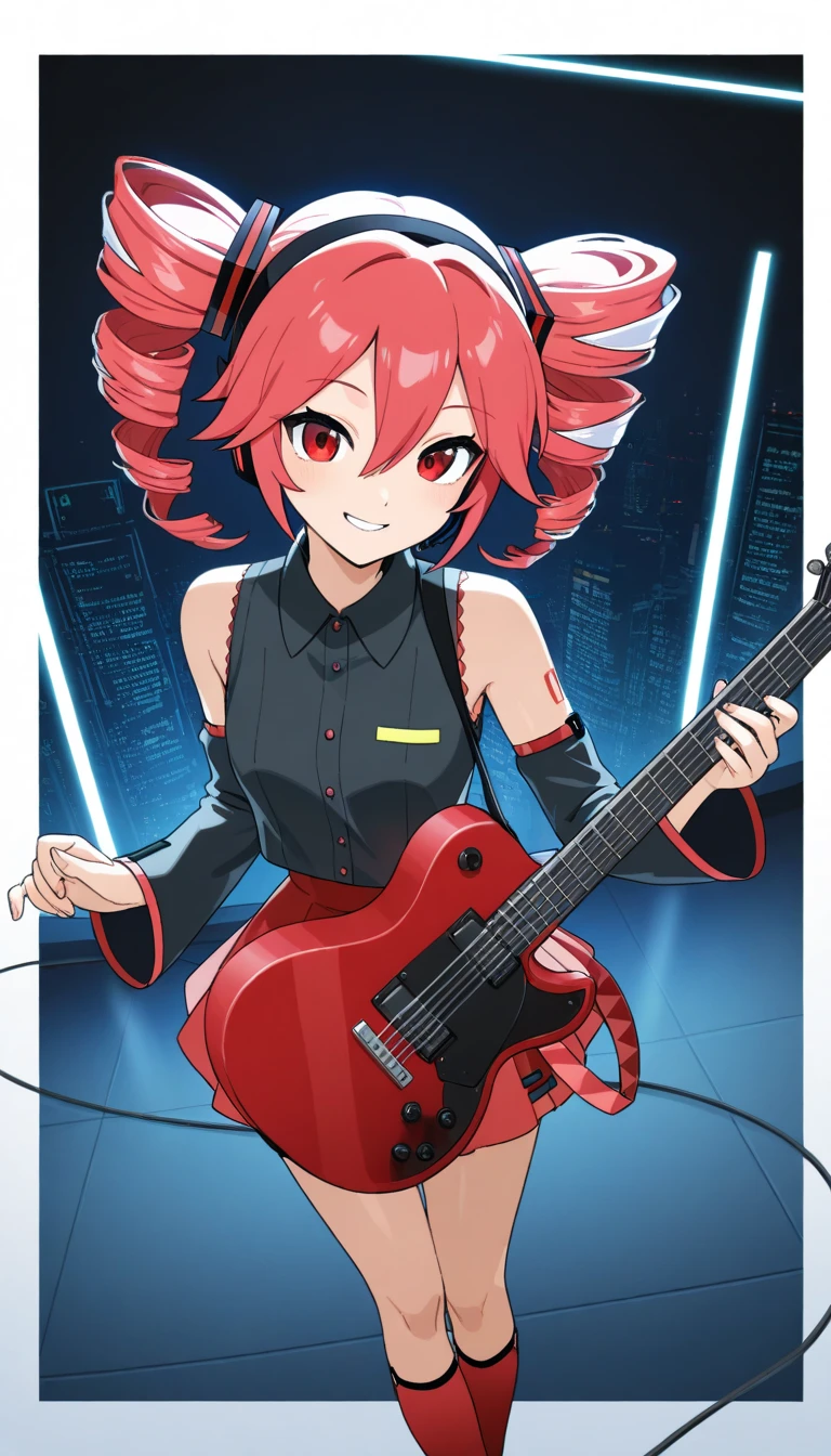 (beautiful girl : 1.3),1 girl,(VOCALOID's heavy sound teto), - SeaArt AI