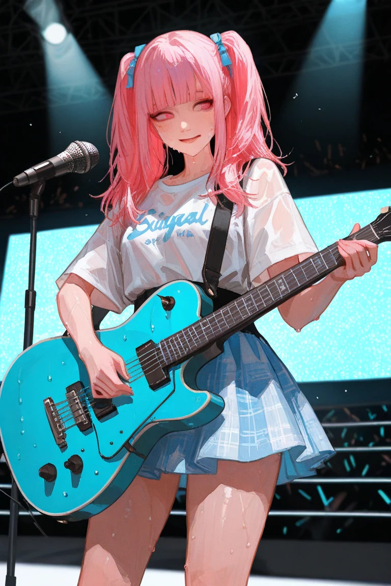 1 girl , chest , with a lingering expression , Concert , Stage ...