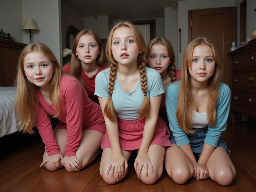 Very Realistic Pictures Of 5 Very Young Girls Long Blond Hair Seaart Ai