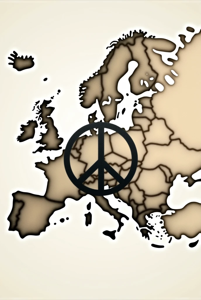 Map of Europe and peace symbol - SeaArt AI