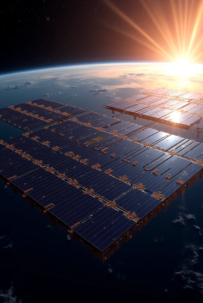 Space solar panels: - SeaArt AI