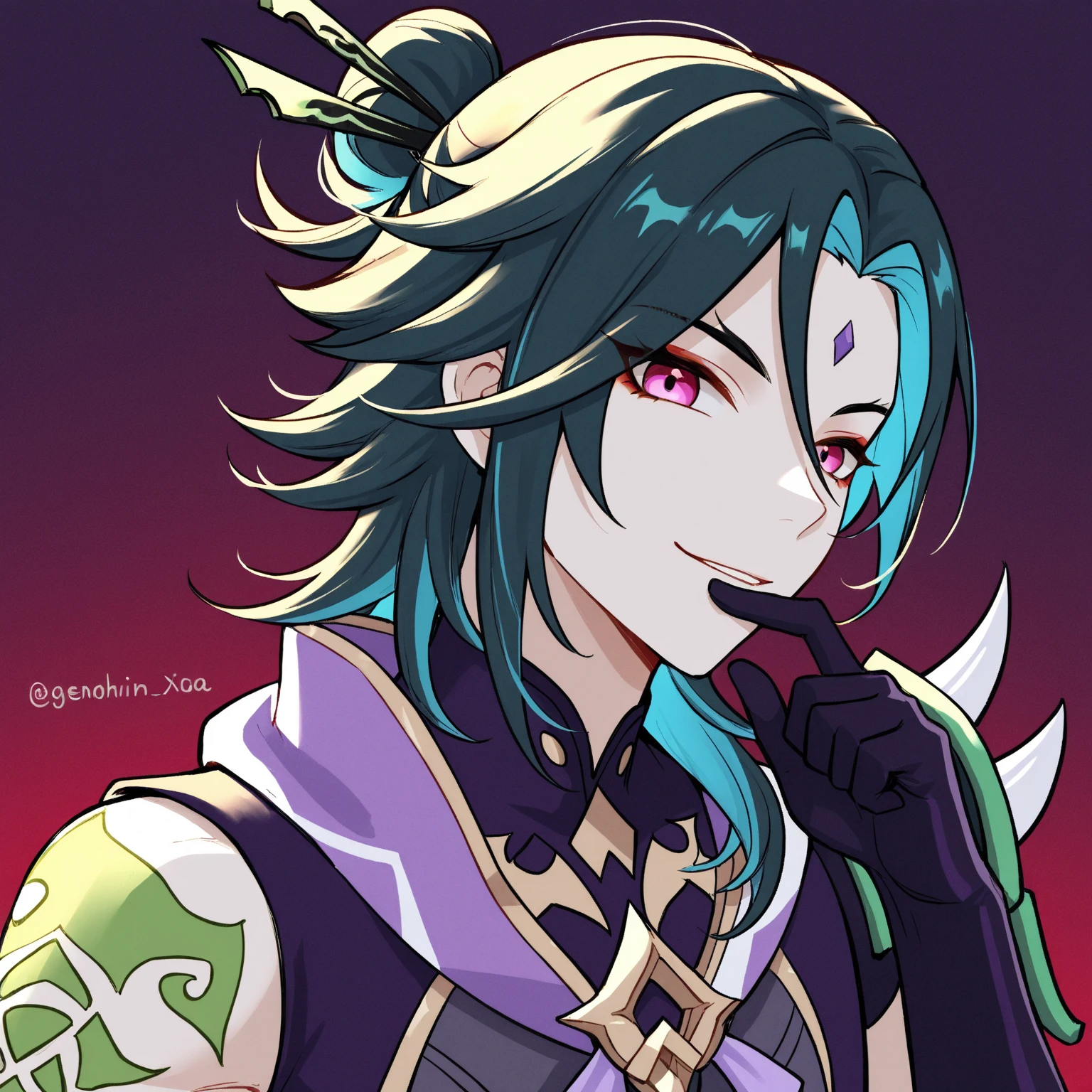 Genshin impact demonic evil powerful XIAO - SeaArt AI