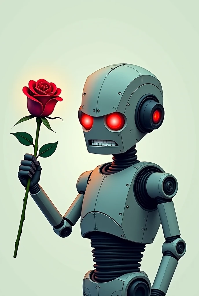 Make the shirt print with the image of an angry and embarrassed robot ...
