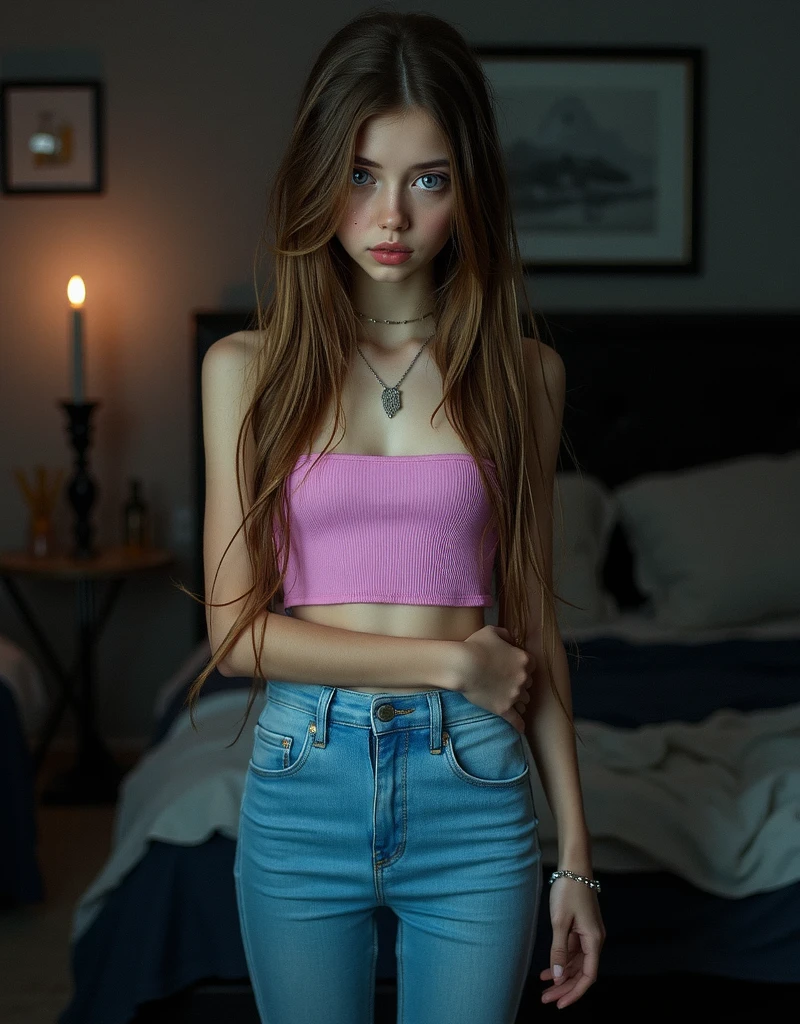 Cinematic picture of 1girl, girl, young, adorable, cute, innocent ...