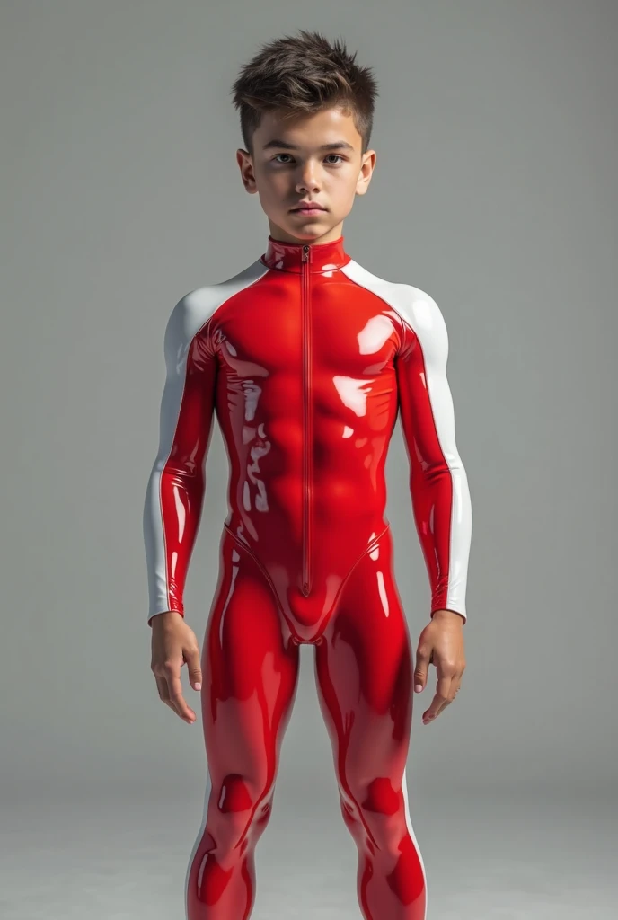 A photo-realistic shoot about a athletic physique boy, The boy is ...