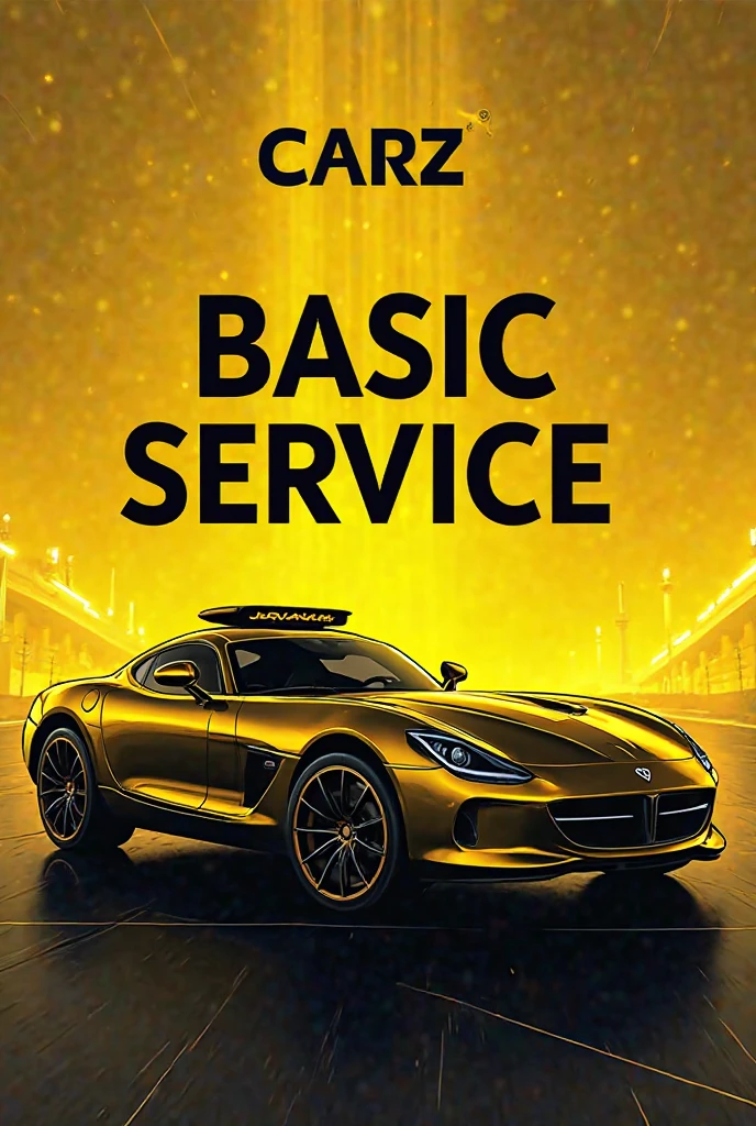 Photo in yellow and black for car basic service include name - SeaArt AI