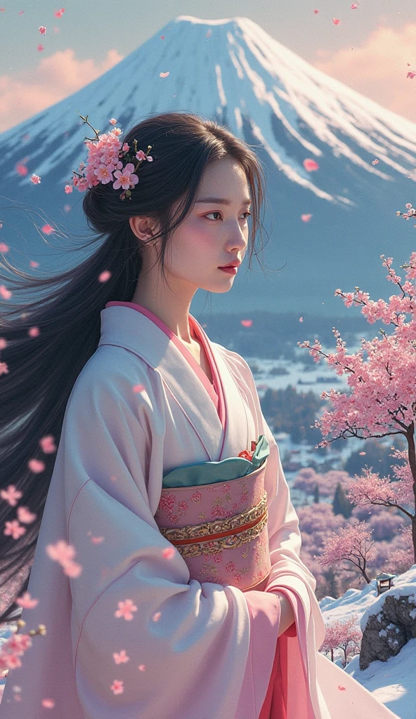 A breathtaking portrait of Konohanasakuya-hime, the goddess of Mount ...