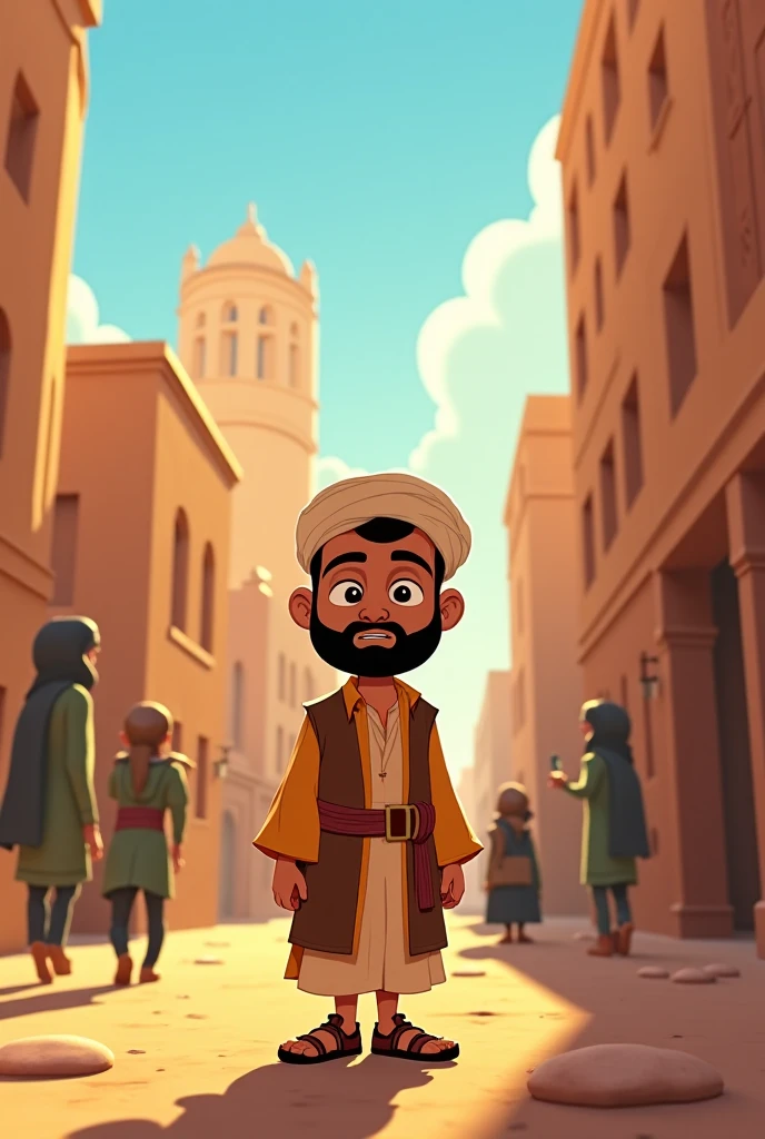 Create a 2D animated cartoon episode titled The Bravery of Abdullah ibn ...