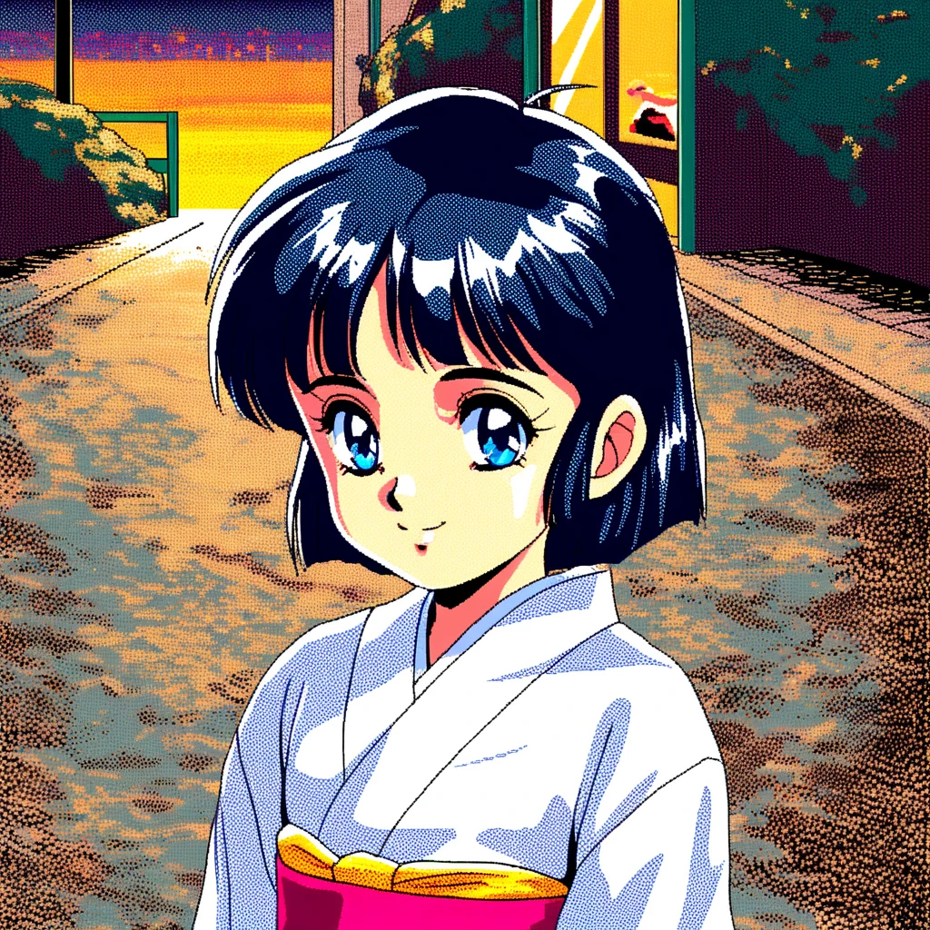 1990's PC, oekaki, retro_artstyle, 1990s_(style), oldfilm, halftone ...