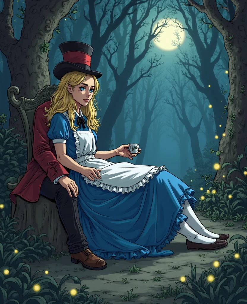 } A comic by Alice Waifu from the middle of the century , blue eyes ...