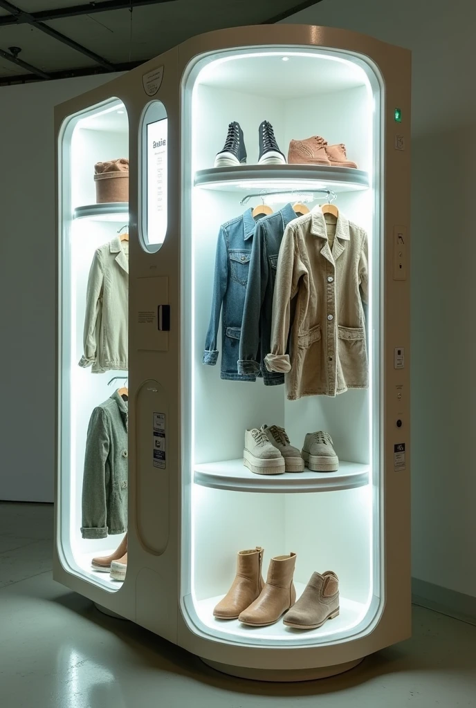 Generate : sustainable and ecological clothing vending machine - SeaArt AI