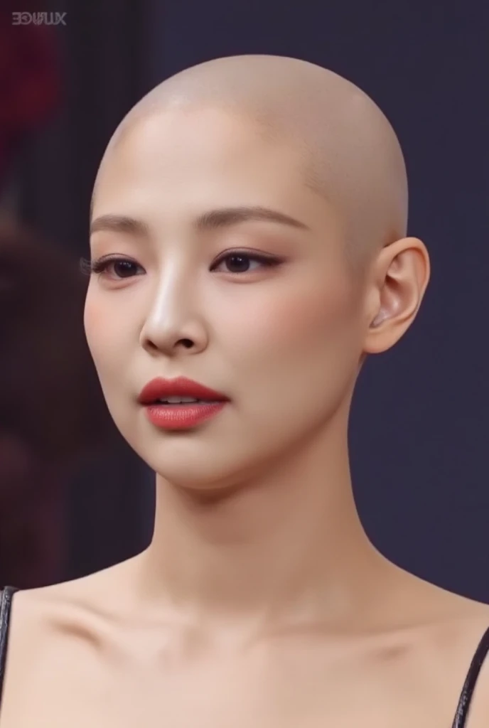 Jennie Kim, Who has his head forcibly completely full shiny polished ...