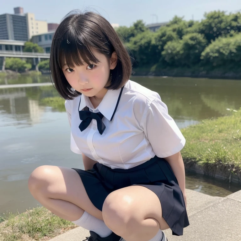 High image quality little Japanese girl elementary school student short ...