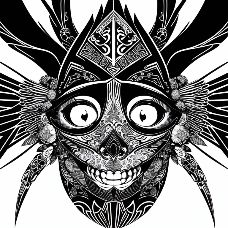 Bold and dynamic tribal-style album cover "intec ," features a complex ...