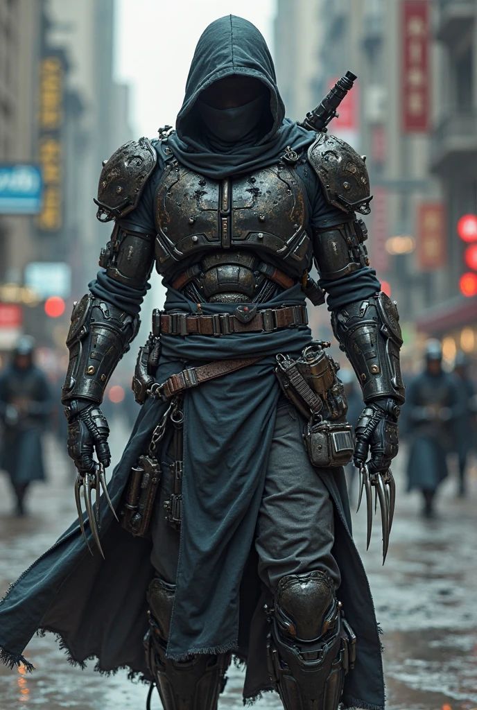 Generate cybernetic ninja with exoskeleton and full body armor - SeaArt AI