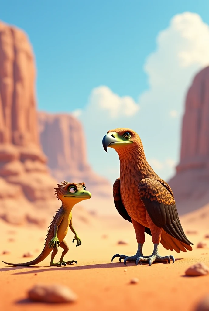 A picture of a rango and an eagle - SeaArt AI