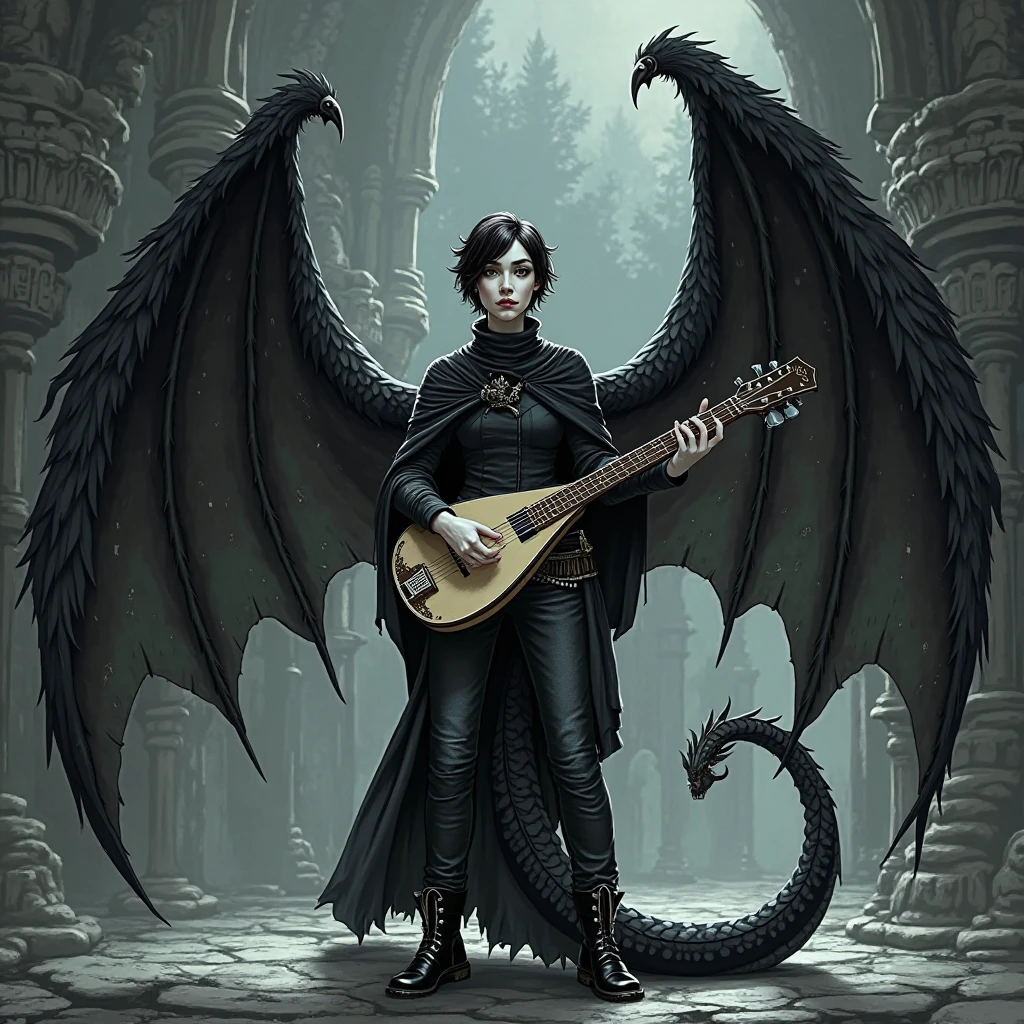 Classic cartoon, black and white cartoon, skyrim, video game - SeaArt AI