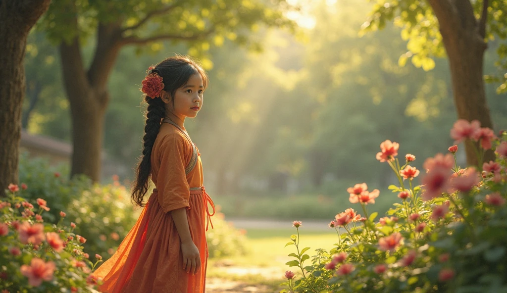 Princess Putri Nisa in the palace garden Photo Description Princess ...