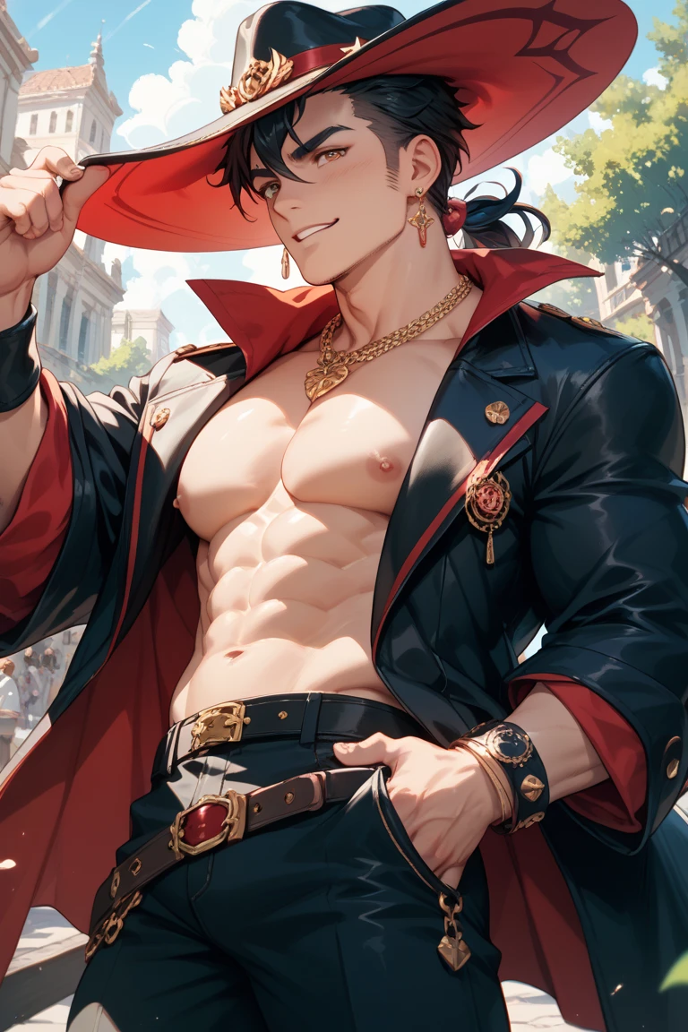 Black macho crotch - SeaArt AI