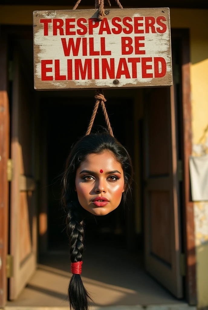 A dismembered head of a voluptuous, beautiful dead desi aunty with a ...