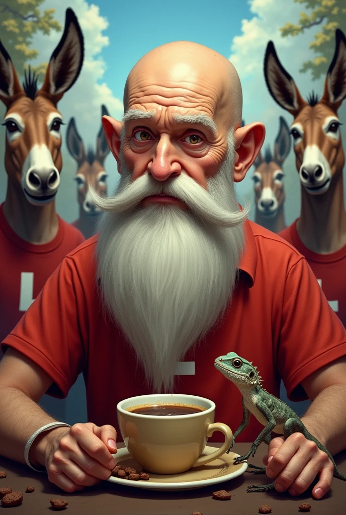 Old bald head white beard, nome lula, wanna Calango with coffee and on ...