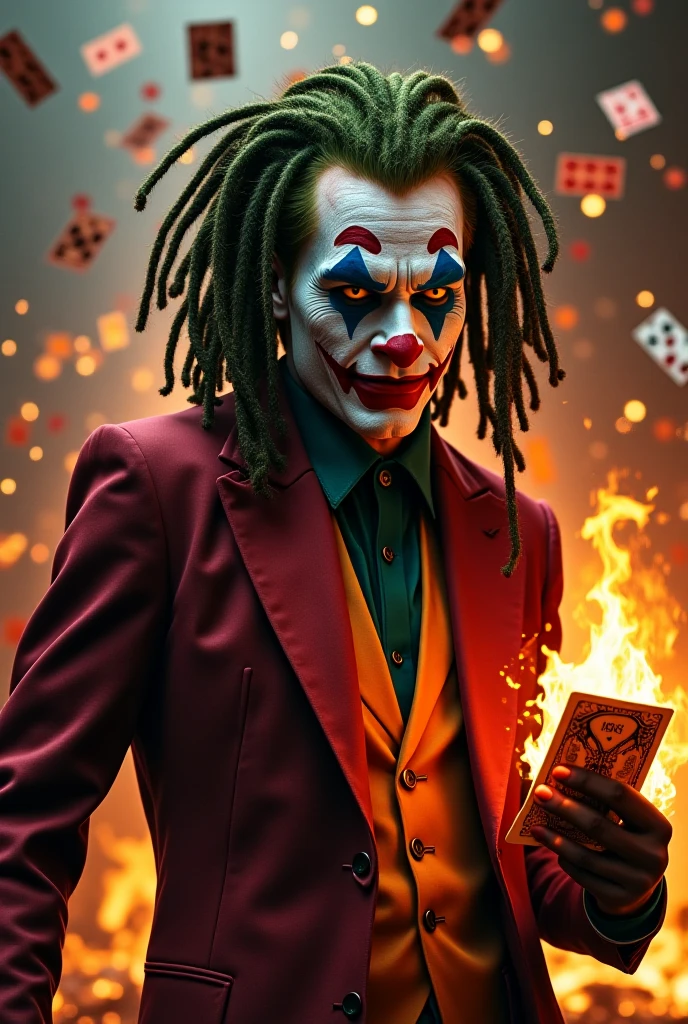 I want to create a joker with dreadlocks. A face that is mysterious but ...