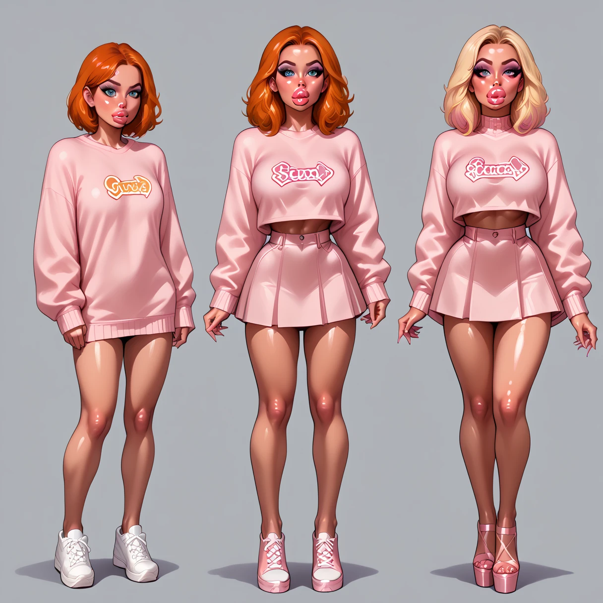 Transformation Sequence Nerd Turns Into A Bimbo With Provocative
