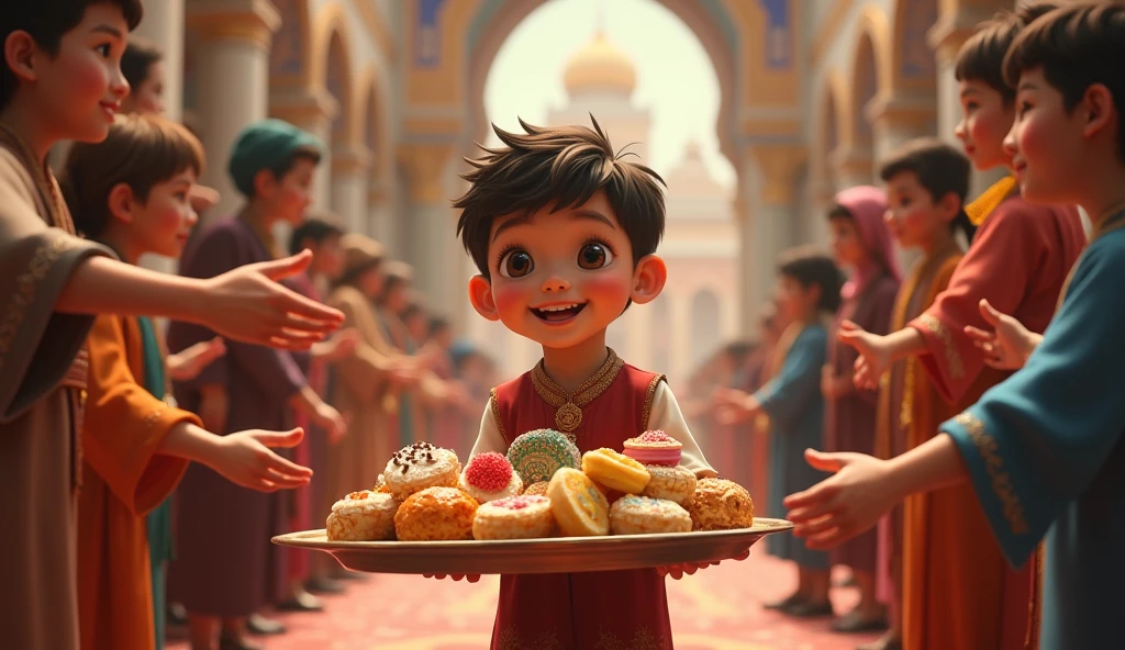 Pictures of ren distributing sweets at Imam's birthday - SeaArt AI
