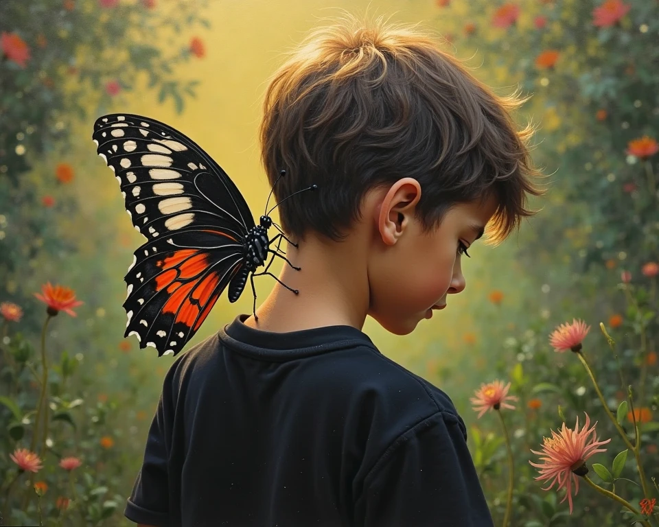 Magical realism style oil painting**, depicting the butterfly - SeaArt AI