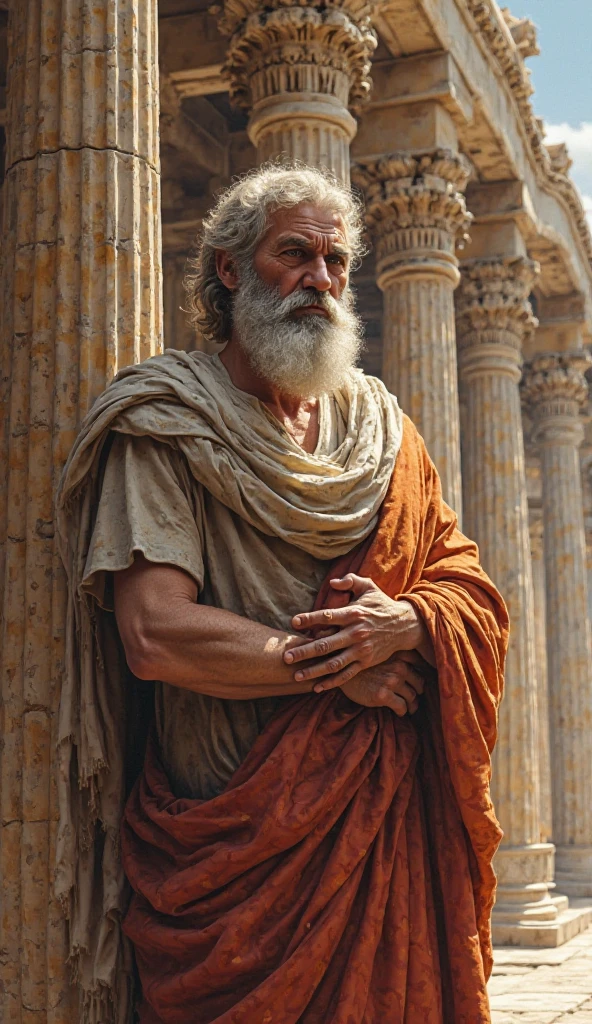 Create an image of the Greek philosopher Epictetus somewhere in ancient ...