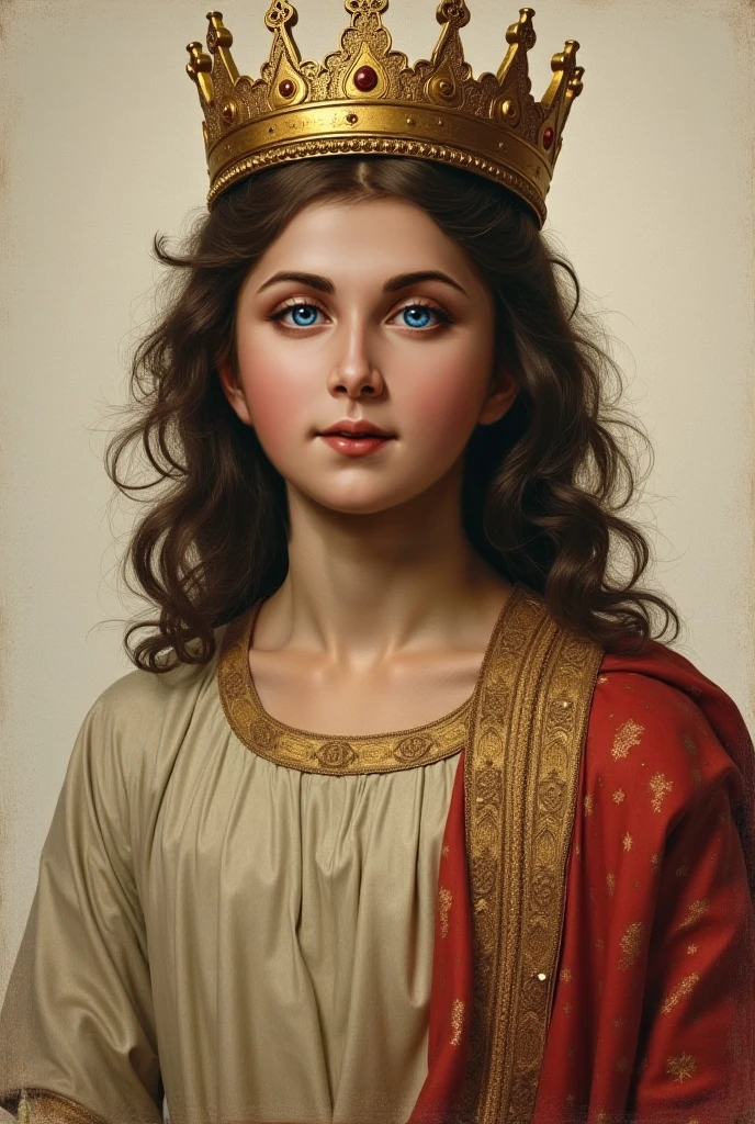 Saint Agnes was a Roman princess. She was an boy with a crown on her ...