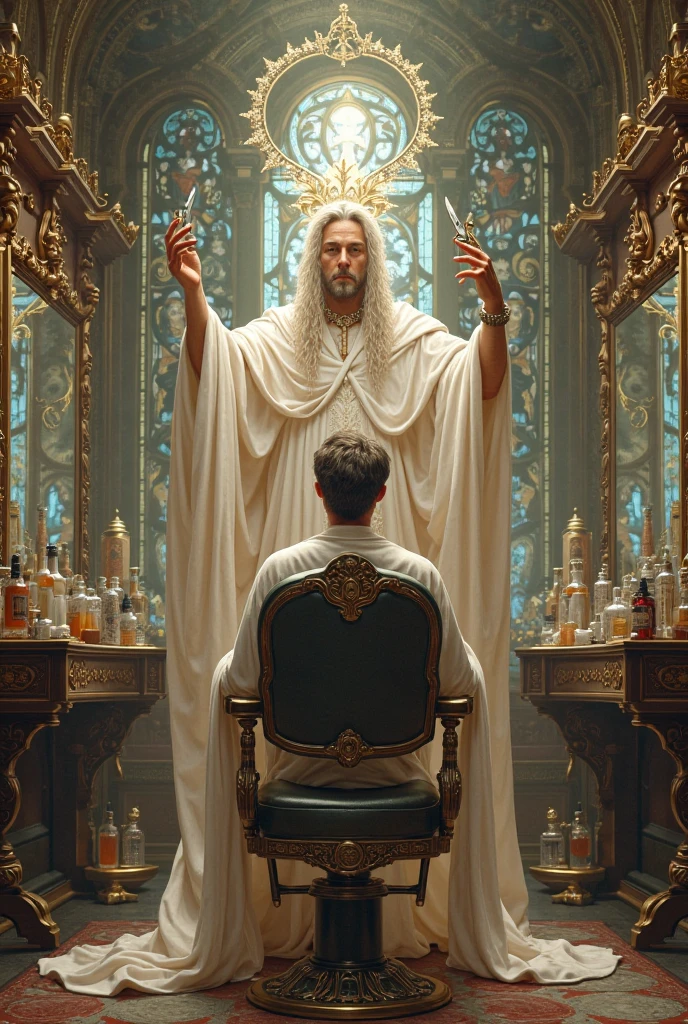 Barber shop God theme - SeaArt AI