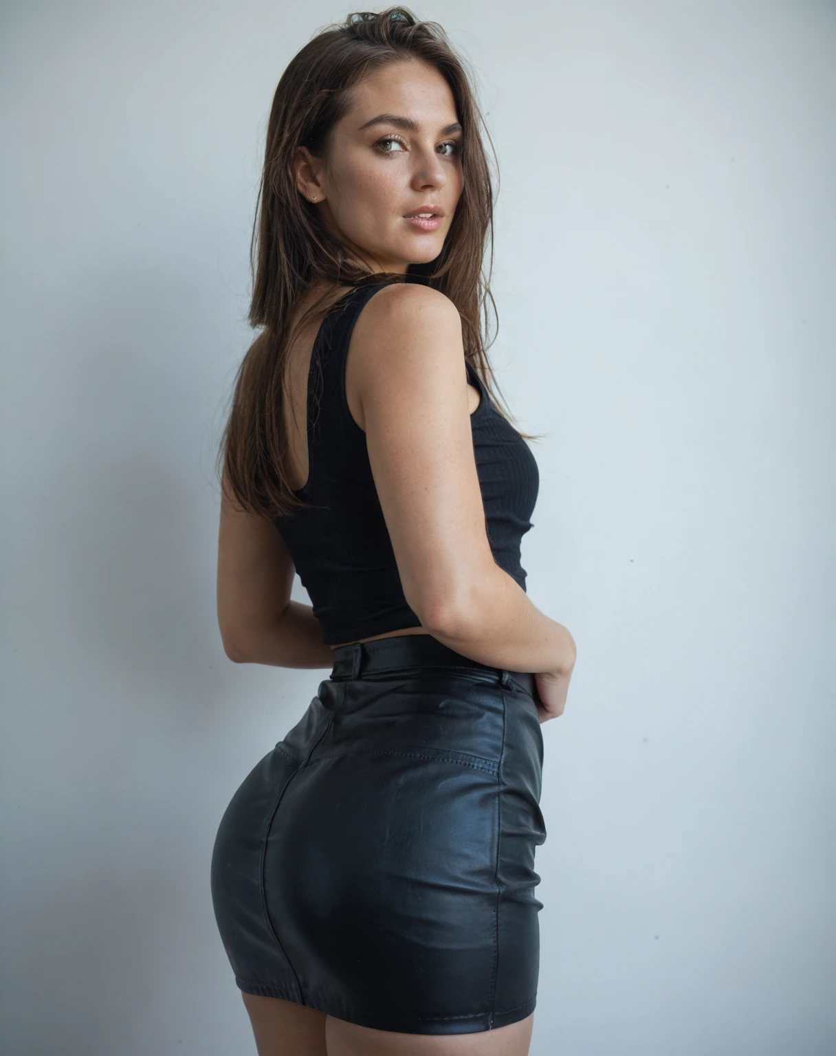 Rostro de Hande Erçel, Huge round ass, medium brown hair - SeaArt AI