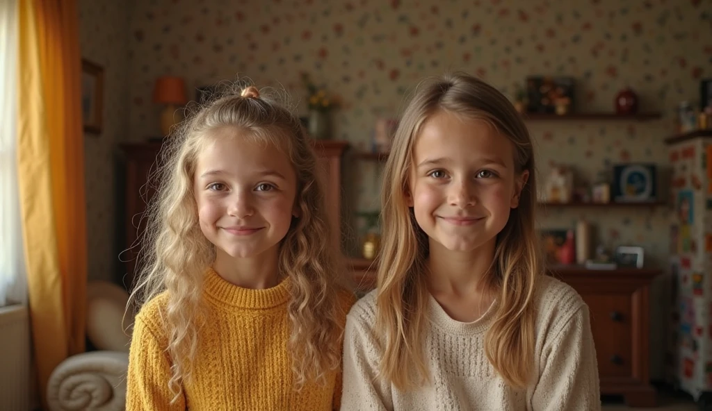 1. Golden Comparison: "Create a striking 8K image showing two sisters ...