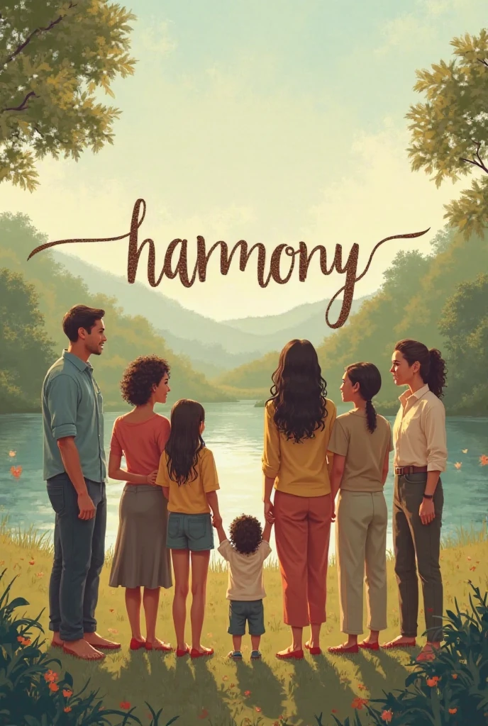 People in Harmony please put the word HARMONY on the generated Picture ...