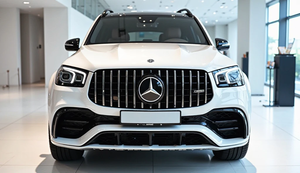 Front view of painted white with shiny clour 2025 Mercedes Benz GLS AMG ...
