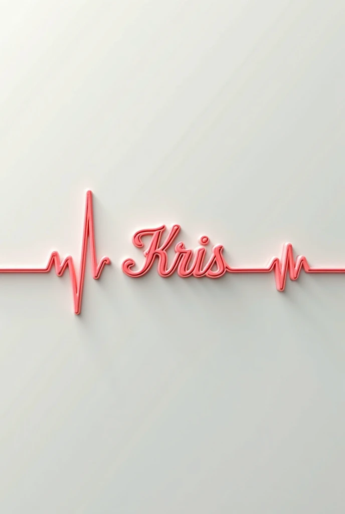A horizontal line flat at first that transforms into the word Kris then ...