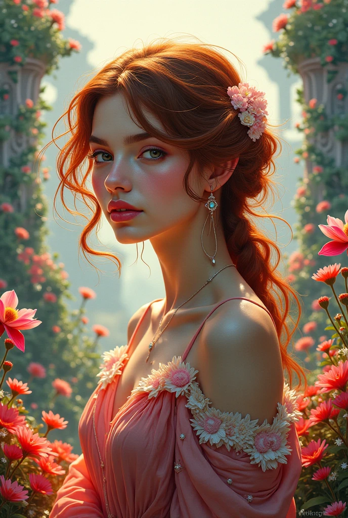 Draw a girl and pull this word Dina - SeaArt AI