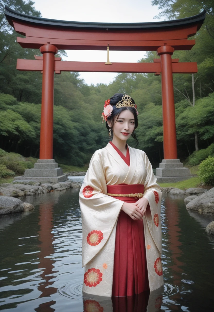 A captivating portrait of Benzaiten, the Japanese goddess of water ...