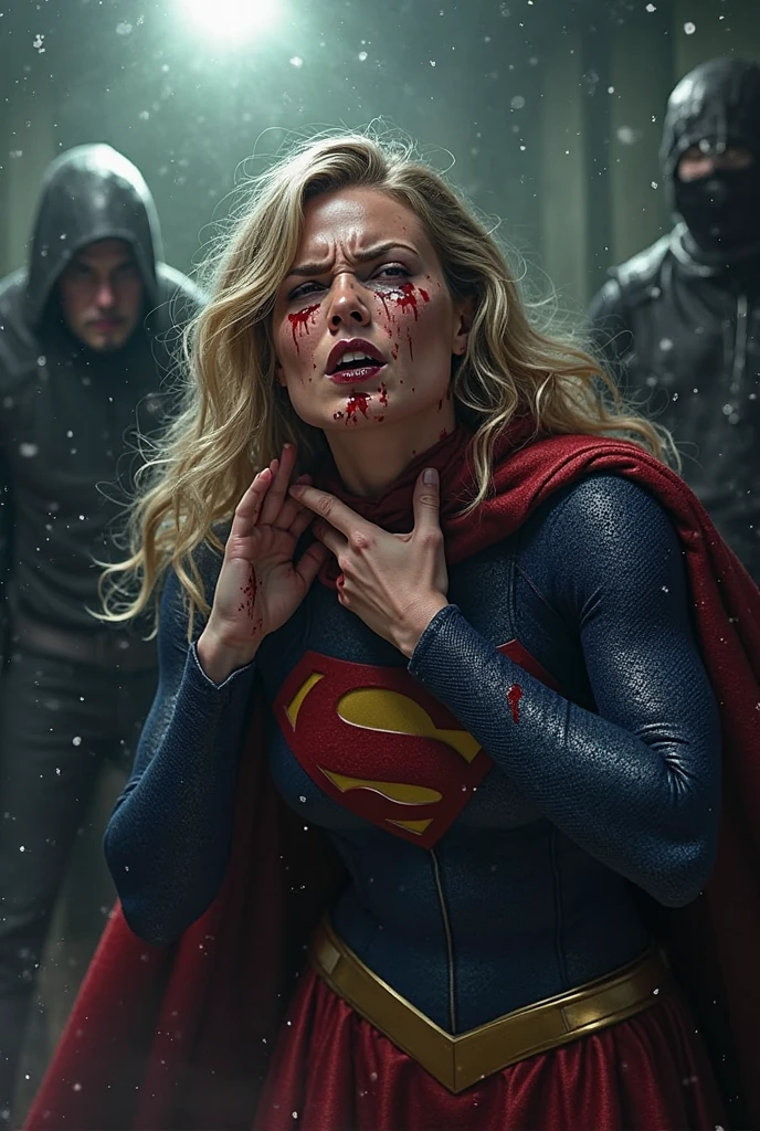 Strangle and suffocate Supergirl - SeaArt AI