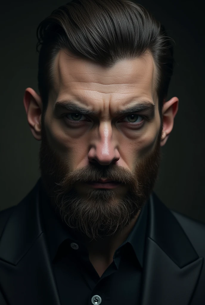 Profile picture of goth man with a beard - SeaArt AI