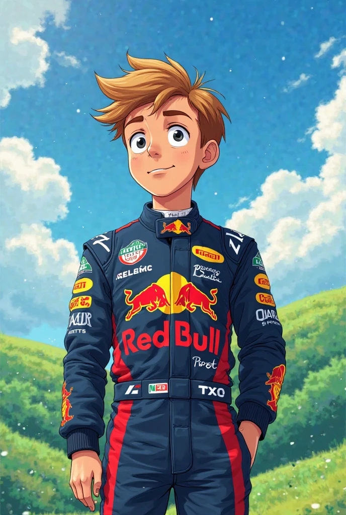Portrait of Max Verstappen in a magical world in the style of Studio ...