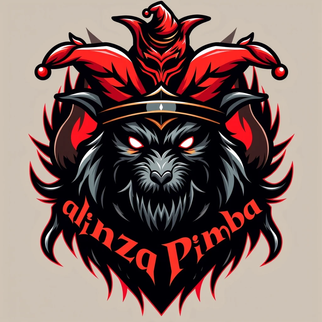 A medieval-style logo inspired by the online game Albion, with a globin ...