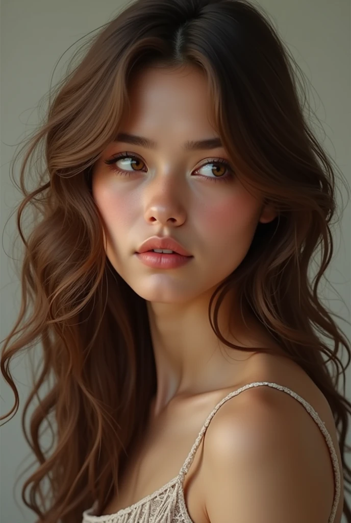 A real brunette girl - SeaArt AI