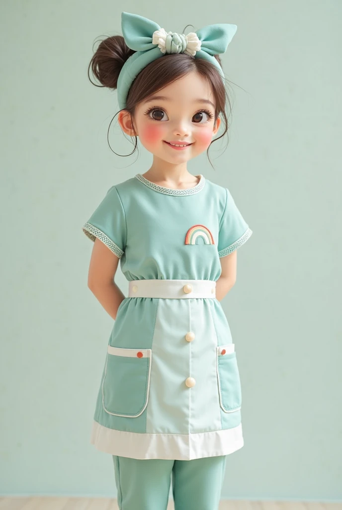 Design a uniform for a kindergarten teacher that transmits sweetness ...