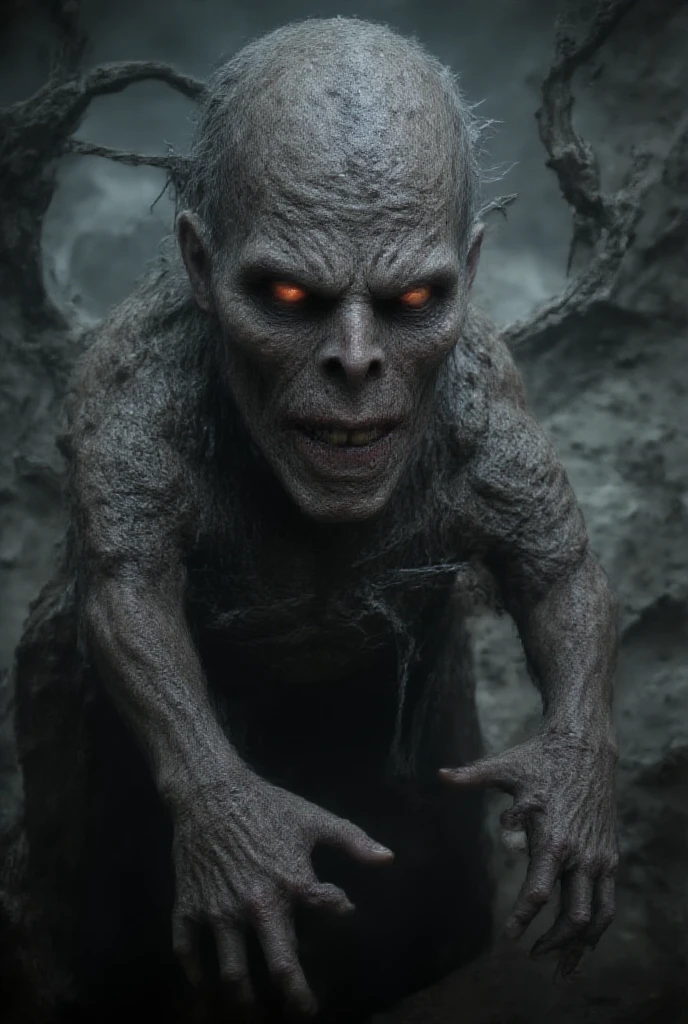 A partially human, twisted creature shaped by dark magic and corruption ...