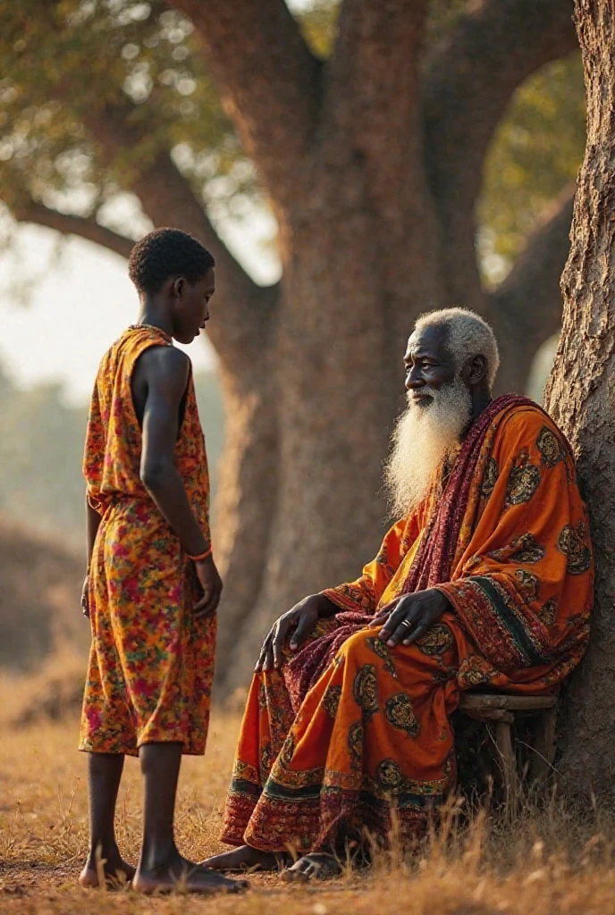The same young African man (Kofi) from the previous image, now standing ...