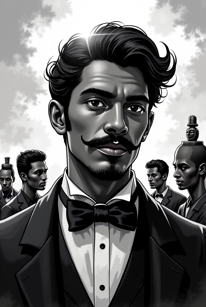 An abstract comic book style illustration, by the abolitionist poet ...